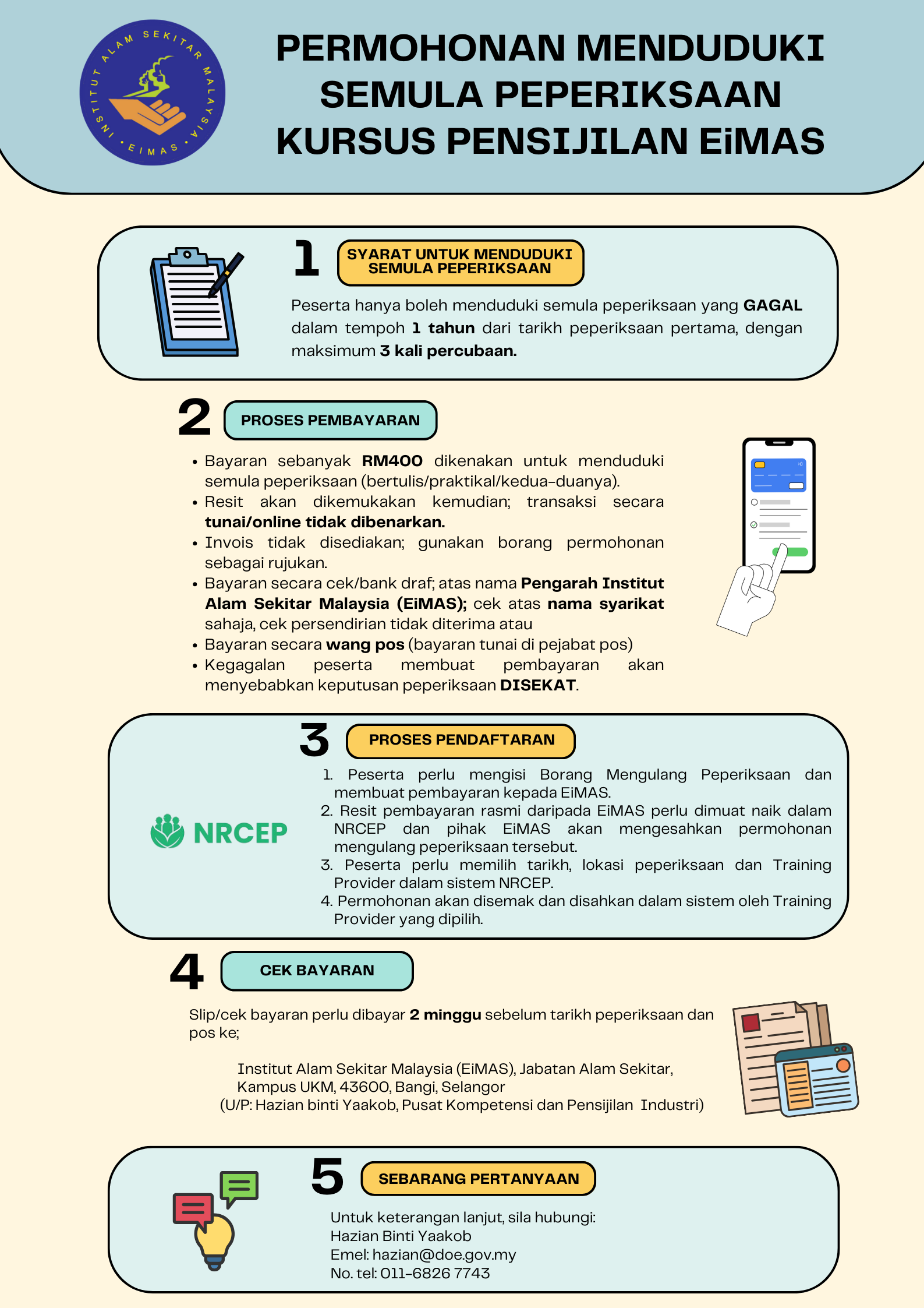 Resit Exam Application – Institut Alam Sekitar Malaysia (EiMAS)